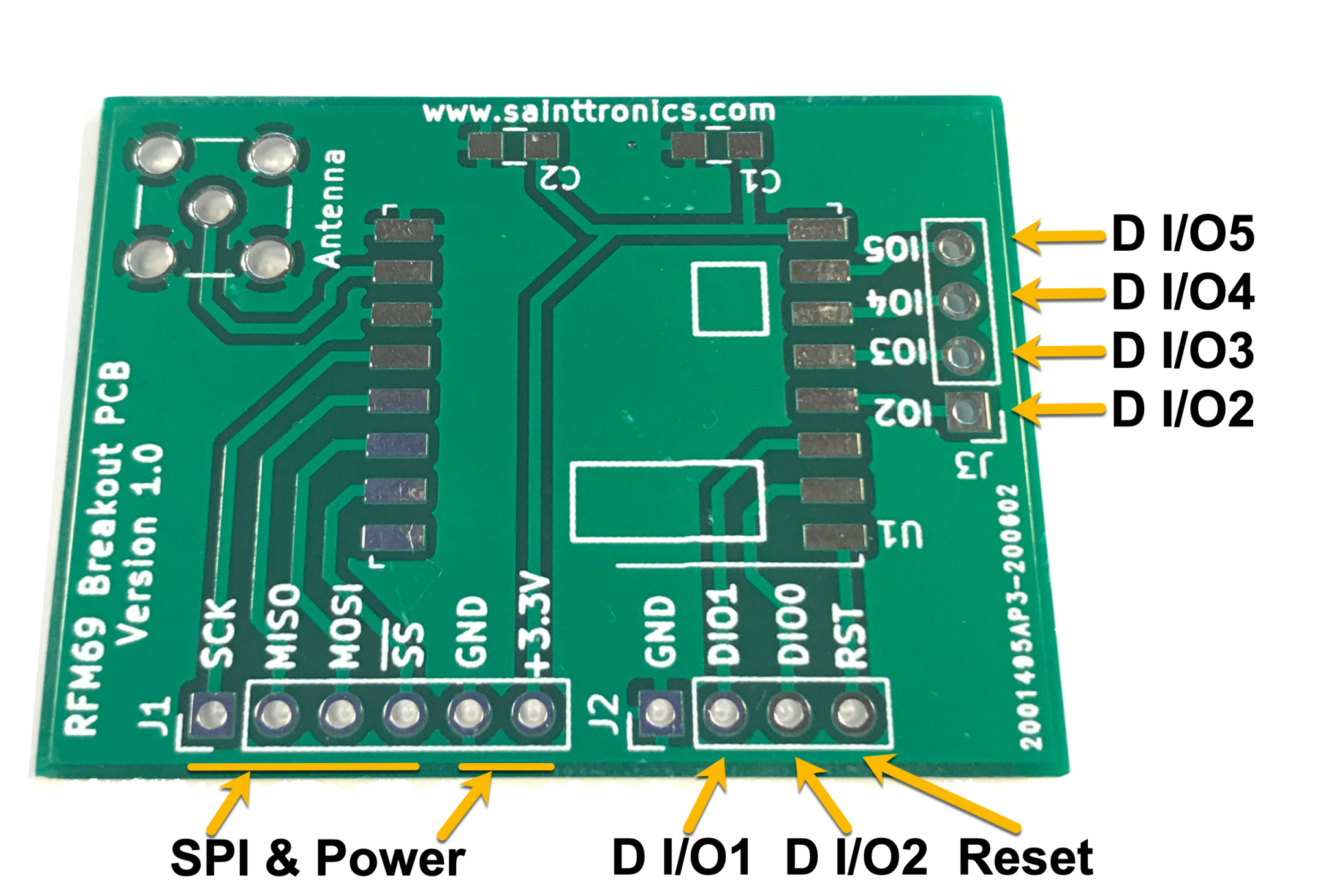 RFM69 Breakout Printed Circuit Board | Sainttronics Blog